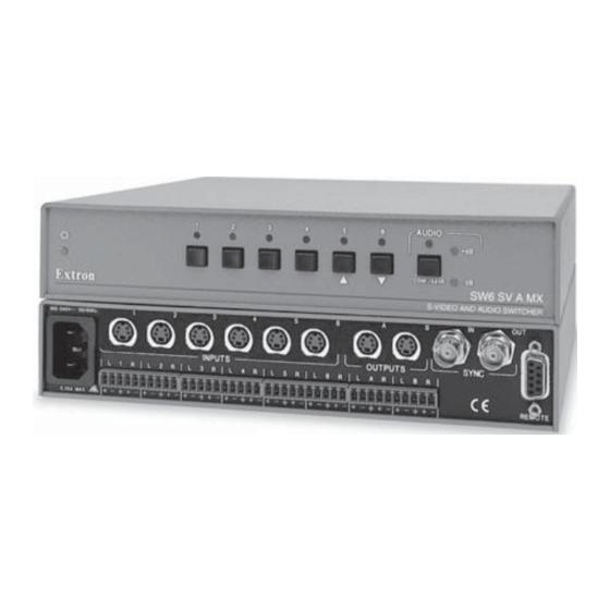 EXTRON ELECTRONICS SW6 AV MX AS USER MANUAL Pdf Download | ManualsLib