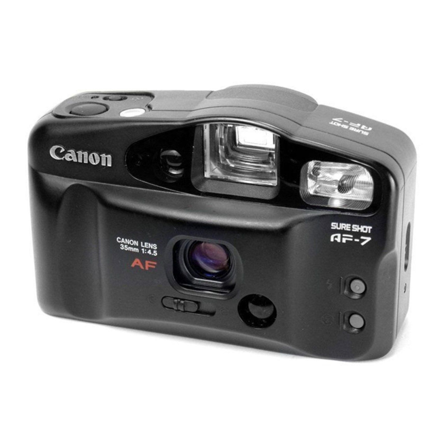 CANON SURE SHOT AF-7 INSTRUCTIONS MANUAL Pdf Download | ManualsLib