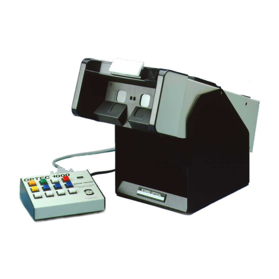 OPTEC 1000 Vision Tester Reference and Instruction Manual | ManualsLib