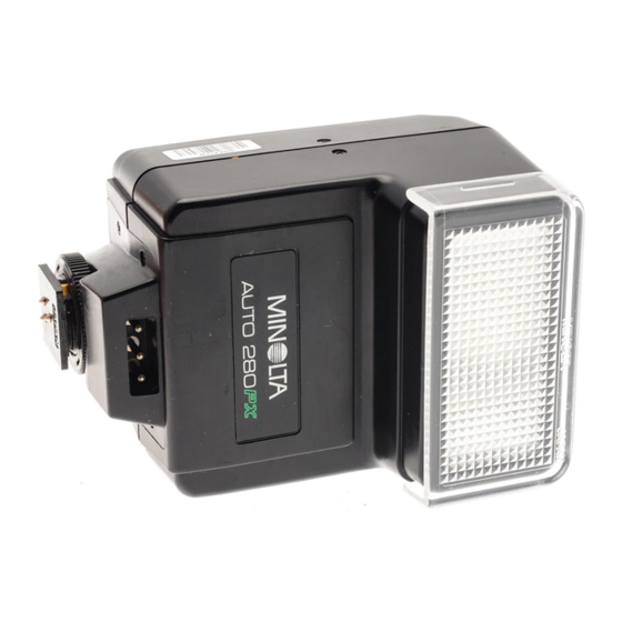 MINOLTA AUTO ELECTROFLASH 280PX OWNER'S MANUAL Pdf Download | ManualsLib