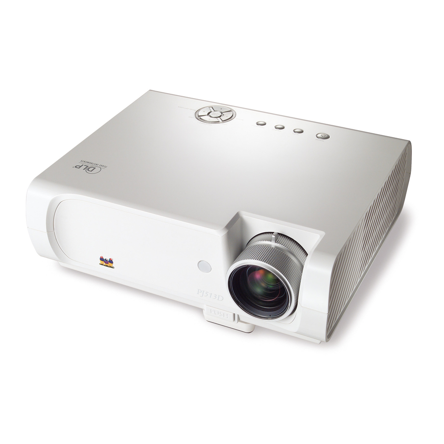 VIEWSONIC PJ513D SPECIFICATIONS Pdf Download | ManualsLib