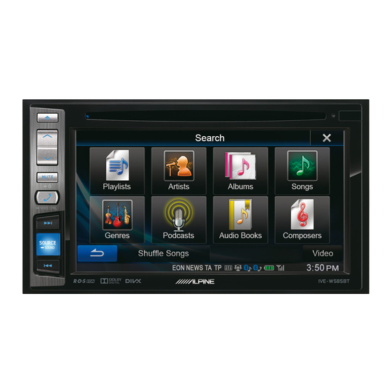 ALPINE IVE-W585BT OWNER'S MANUAL Pdf Download | ManualsLib