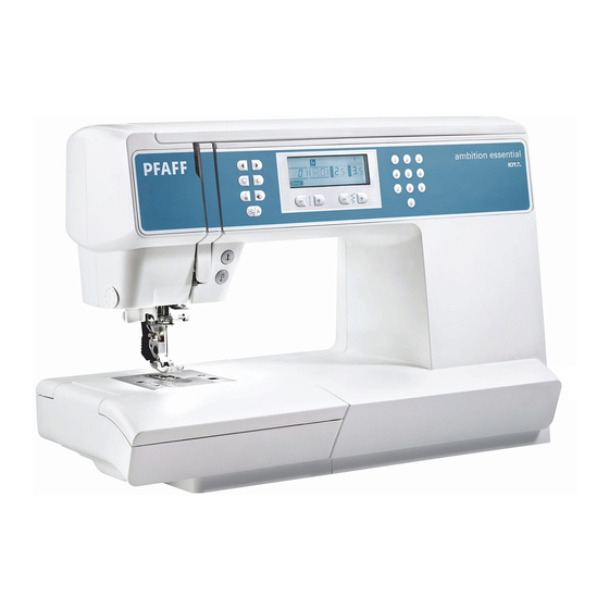 PFAFF AMBITION ESSENTIAL OWNER'S MANUAL Pdf Download | ManualsLib