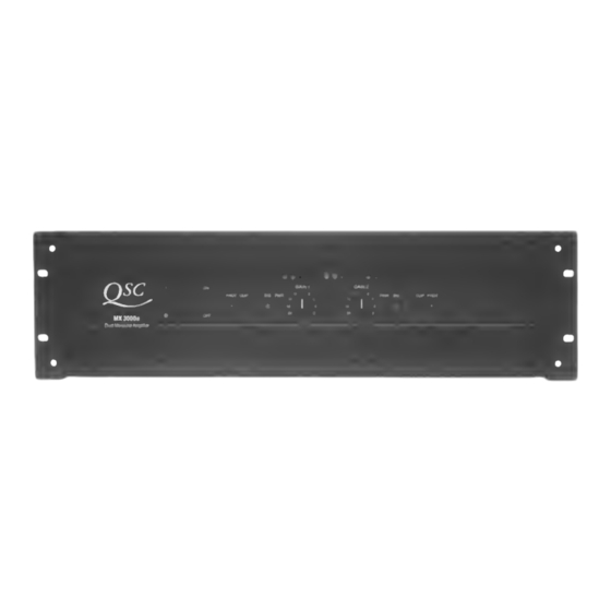 QSC MX3000A TECHNICAL & SERVICE MANUAL Pdf Download | ManualsLib