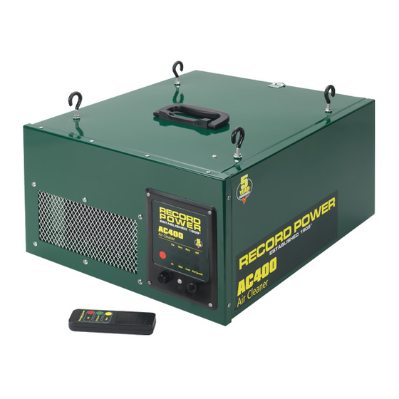 RECORD POWER AC400 ORIGINAL INSTRUCTION MANUAL Pdf Download | ManualsLib