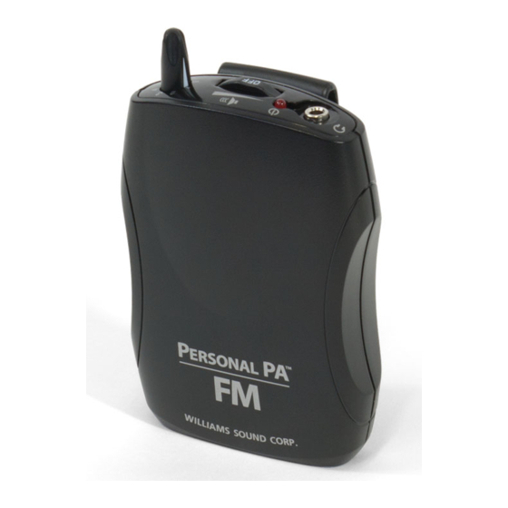 WILLIAMS SOUND PPA R35-8 USER MANUAL Pdf Download | ManualsLib