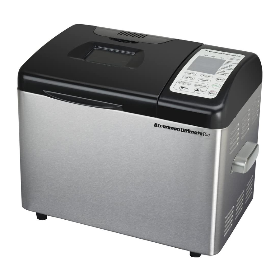 BREADMAN TR2500BC INSTRUCTION MANUAL & RECIPE MANUAL Pdf Download ...