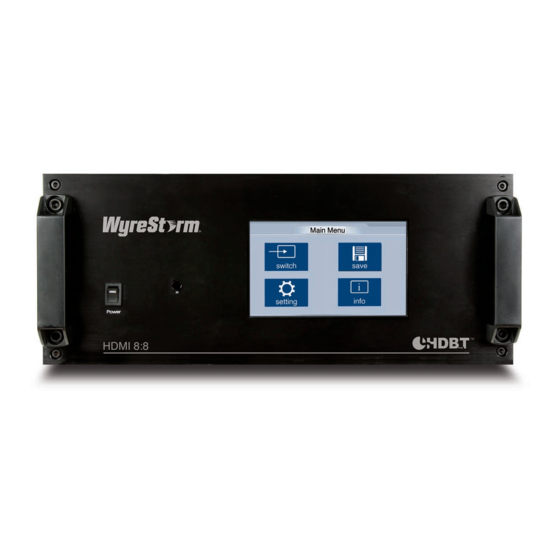 WYRESTORM MX-0808-HDBT INSTRUCTION MANUAL Pdf Download | ManualsLib