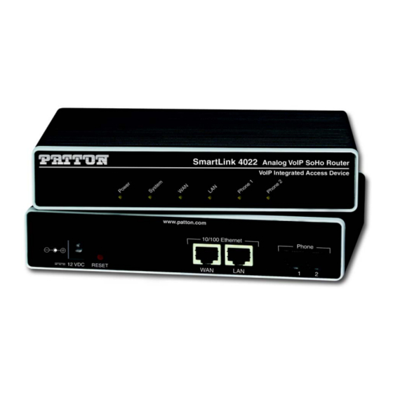 PATTON ELECTRONICS SL4020 GETTING STARTED MANUAL Pdf Download | ManualsLib