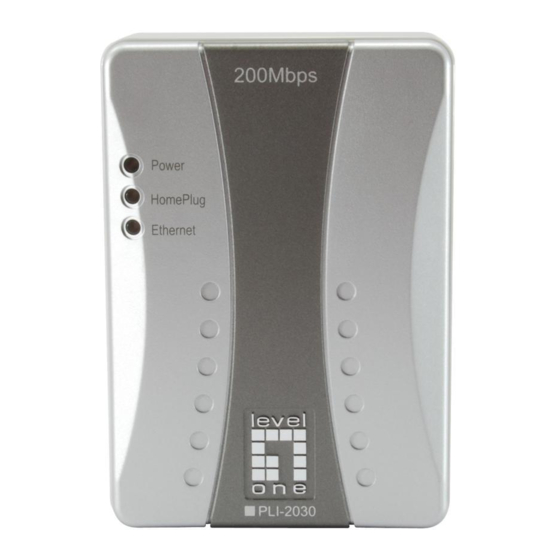 LEVELONE PLI-2030 USER MANUAL Pdf Download | ManualsLib