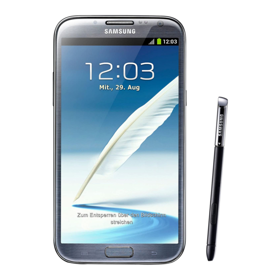 SAMSUNG GALAXY NOTE 2 SPECIFICATIONS Pdf Download | ManualsLib