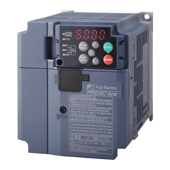FUJI ELECTRIC FRENIC-ACE SERIES USER MANUAL Pdf Download | ManualsLib