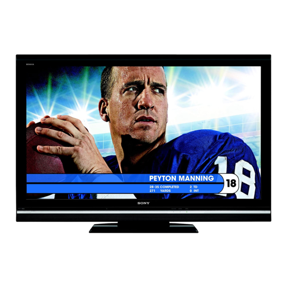 SONY KDL-52V5100 OPERATING INSTRUCTIONS MANUAL Pdf Download | ManualsLib