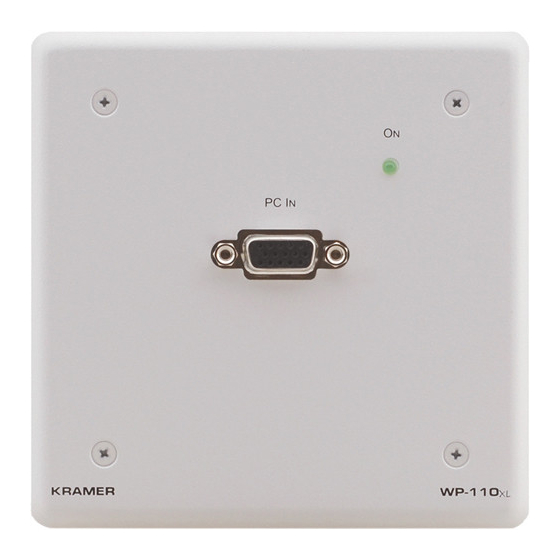 KRAMER WP-110XL USER MANUAL Pdf Download | ManualsLib