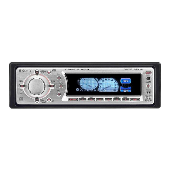 SONY CDX-F7500 SERVICE MANUAL Pdf Download | ManualsLib