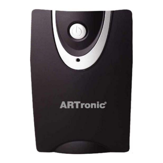 ARTRONIC ART 600VA USER MANUAL Pdf Download | ManualsLib