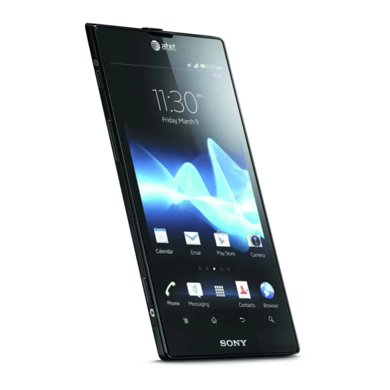 SONY XPERIA ION USER MANUAL Pdf Download | ManualsLib