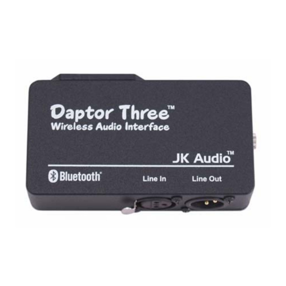 JK AUDIO DAPTOR THREE USER MANUAL Pdf Download | ManualsLib
