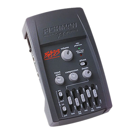 Fishman PRO-EQ: Acoustic Instrument Preamp Owner's Manual | ManualsLib