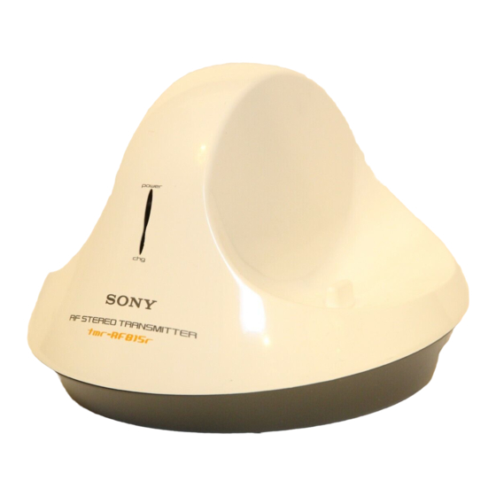 SONY TMR-RF815R SERVICE MANUAL Pdf Download | ManualsLib