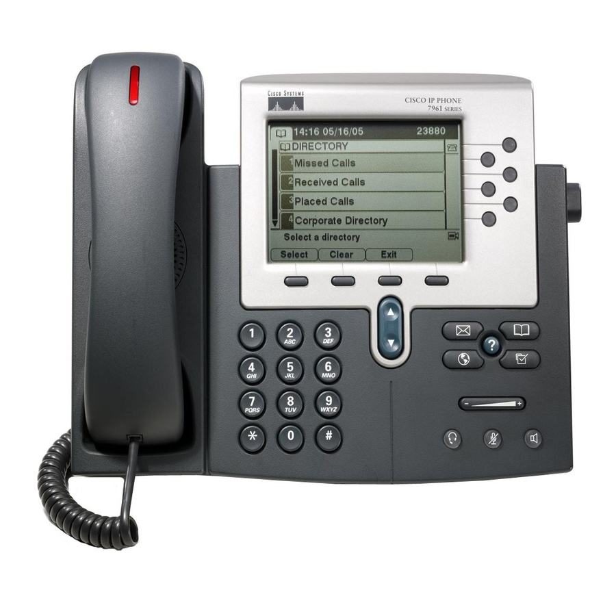 CISCO 7960 USER MANUAL Pdf Download | ManualsLib