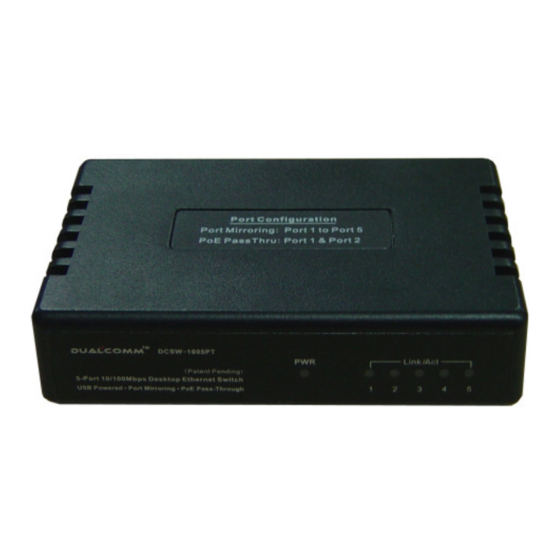 DUALCOMM DCSW-1005 USER MANUAL Pdf Download | ManualsLib