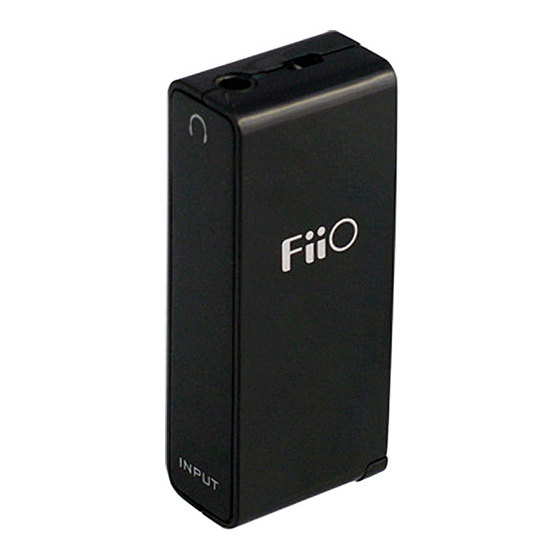 FIIO E3 USER MANUAL Pdf Download | ManualsLib