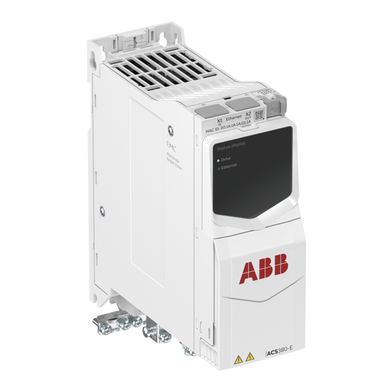 ABB MACHINERY DRIVES ACS380-E HARDWARE MANUAL Pdf Download | ManualsLib