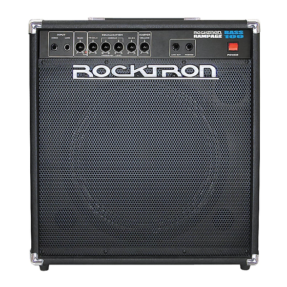 ROCKTRON RAMPAGE BASS 100 INSTRUCTION MANUAL Pdf Download | ManualsLib