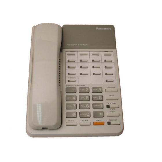 PANASONIC KX-T7020E REFERENCE MANUAL Pdf Download | ManualsLib