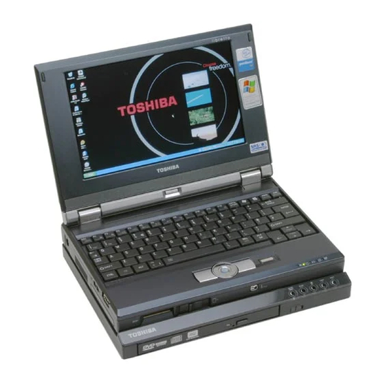 TOSHIBA LIBRETTO U100 USER MANUAL Pdf Download | ManualsLib