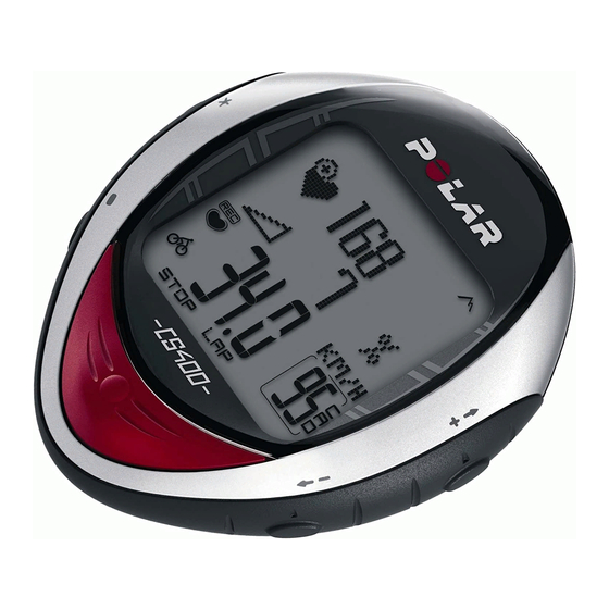 POLAR ELECTRO CS400 INSTRUCTION MANUAL Pdf Download | ManualsLib