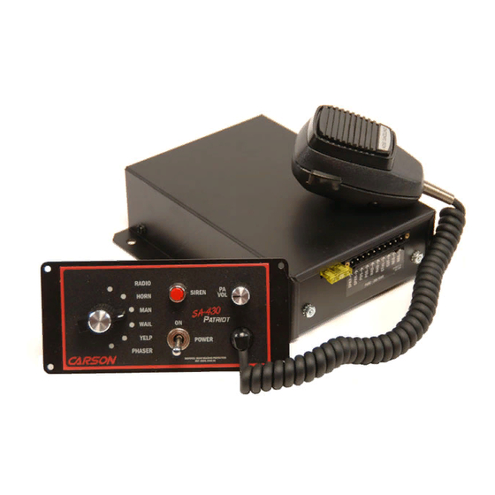 CARSON SA-430-10 INSTALLATION AND OPERATING INSTRUCTIONS MANUAL Pdf Download | ManualsLib