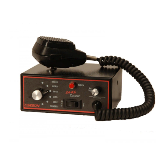 CARSON SA-400-10 INSTALLATION AND OPERATING INSTRUCTIONS MANUAL Pdf ...