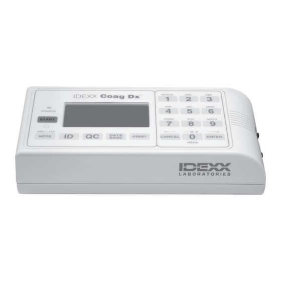 IDEXX COAG DX OPERATOR'S MANUAL Pdf Download | ManualsLib