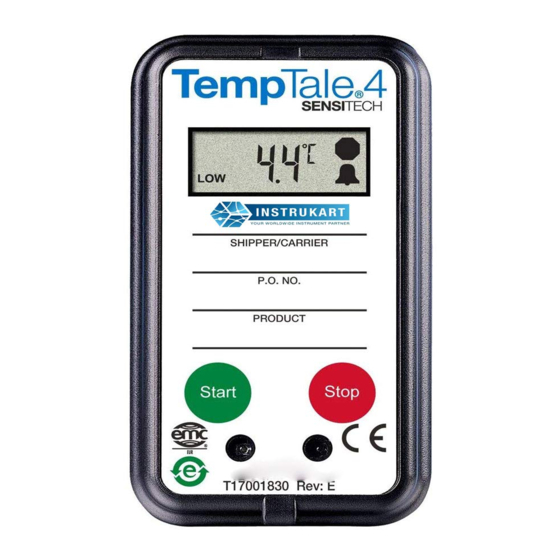 SENSITECH TEMPTALE 4 INSTRUCTIONS FOR USE Pdf Download | ManualsLib