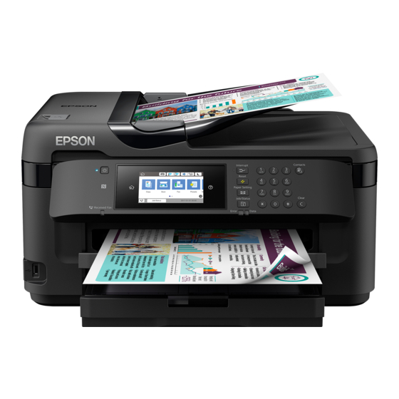 EPSON WORKFORCE WF-7720DTWF USER MANUAL Pdf Download | ManualsLib