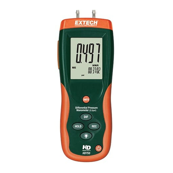 EXTECH INSTRUMENTS HD755 USER MANUAL Pdf Download | ManualsLib