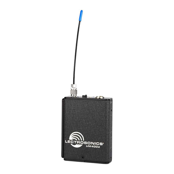 LECTROSONICS UM400A INSTRUCTION MANUAL Pdf Download | ManualsLib
