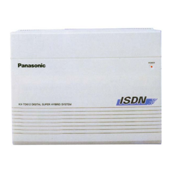 PANASONIC KX-TD612 GENERAL DESCRIPTION MANUAL Pdf Download | ManualsLib