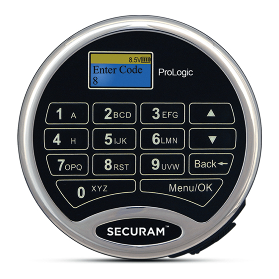 SECURAM PROLOGIC L01 OPERATION INSTRUCTIONS MANUAL Pdf Download | ManualsLib