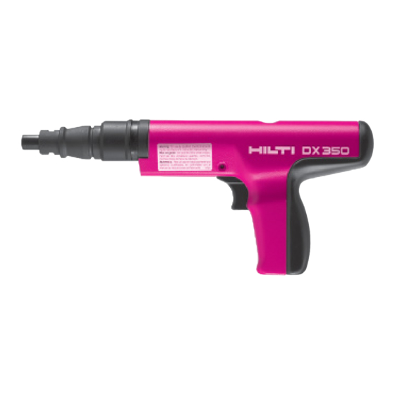 HILTI DX 350 OPERATING INSTRUCTIONS MANUAL Pdf Download | ManualsLib
