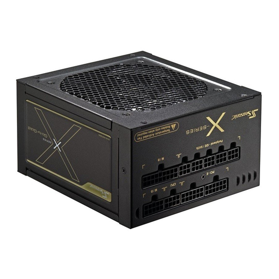 SEASONIC X-660 OWNER'S MANUAL Pdf Download | ManualsLib
