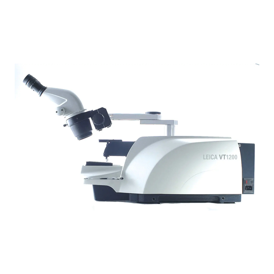 LEICA VT1200 INSTRUCTIONS FOR USE MANUAL Pdf Download | ManualsLib