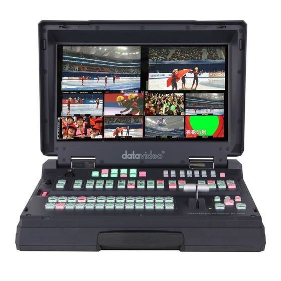 DATAVIDEO HS-2800 QUICK START MANUAL Pdf Download | ManualsLib