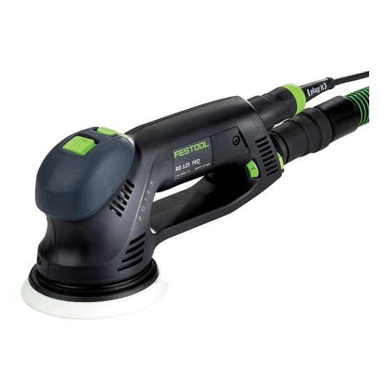 FESTOOL RO 125 FEQ INSTRUCTION MANUAL Pdf Download | ManualsLib