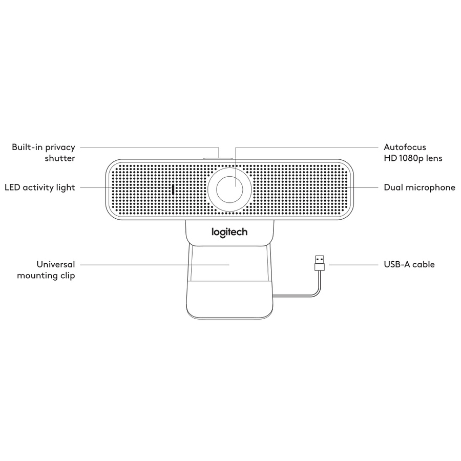 Logitech C925e Business Webcam Audio Capabilities | ManualsLib