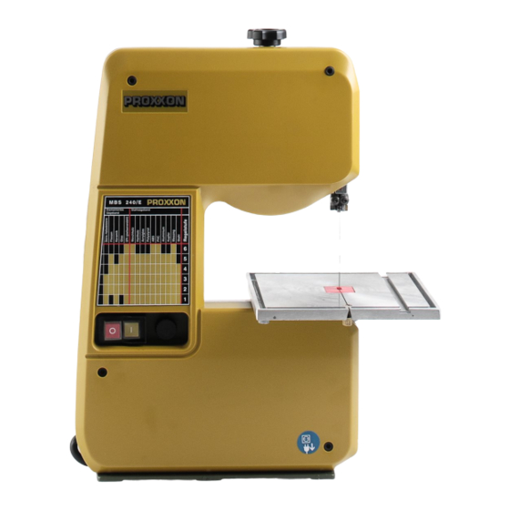 PROXXON MBS 240/E MANUAL Pdf Download | ManualsLib