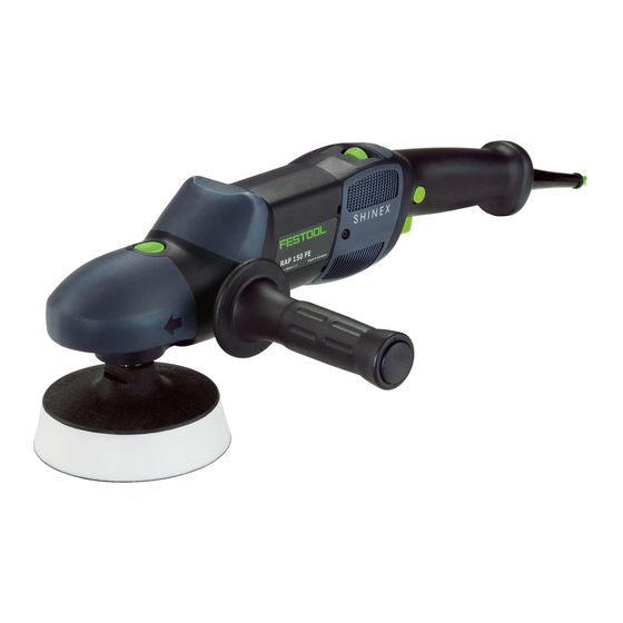 FESTOOL SHINEX RAP 150 FE INSTRUCTION MANUAL Pdf Download | ManualsLib