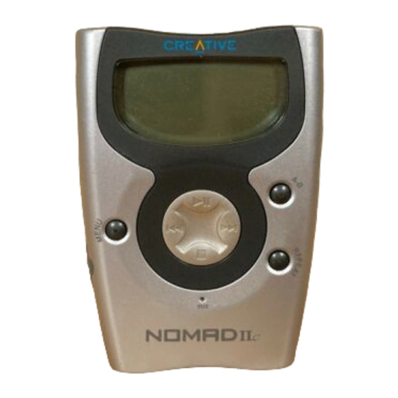 CREATIVE NOMAD II USER MANUAL Pdf Download | ManualsLib